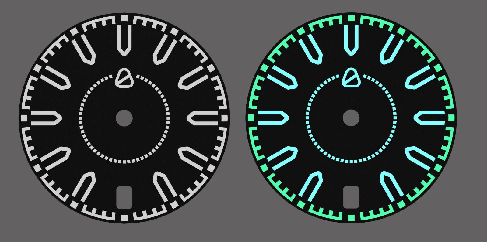 *Pre-Order* Antick Design: Aurora Neon NH35 Watch Dial – AndoAndoAndo